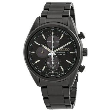 Seiko Men's Watch SSB415P1, Chronograph Quartz, Black Dial, 43mm Case ...