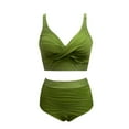 Asqwmvz Clearance Womens Water Ripple Fabric Solid Color High Waist