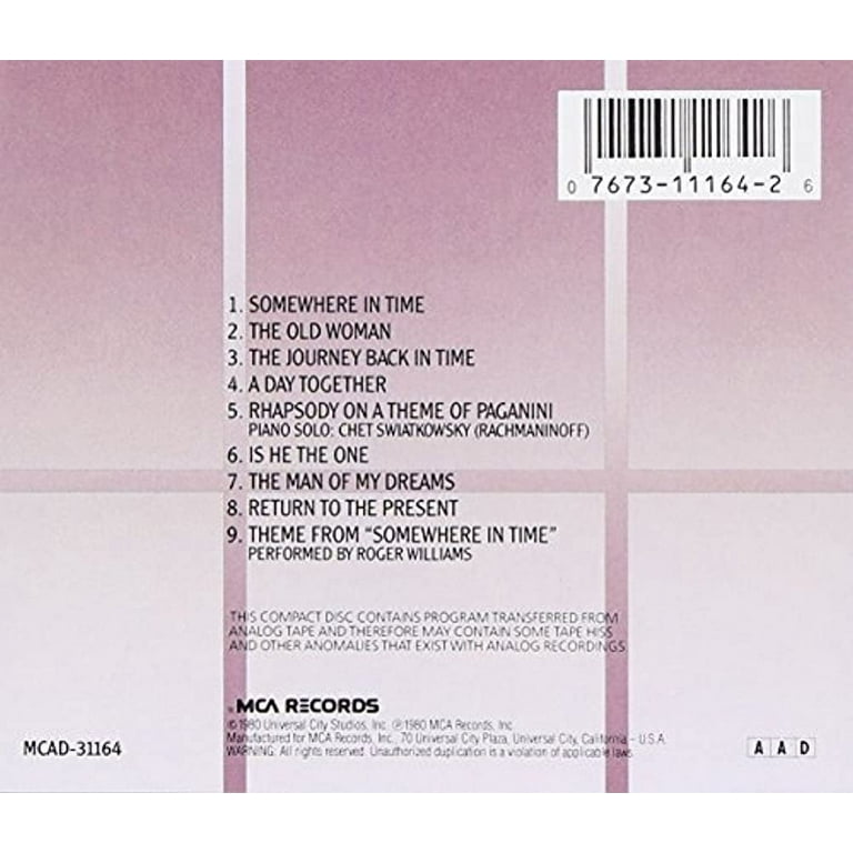 Somewhere In Time Soundtrack