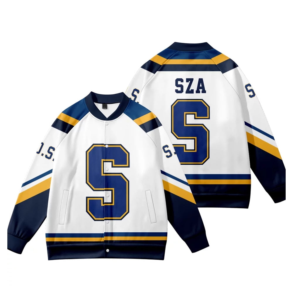 SZA Jersey Sza Merch Baseball Uniform Jacket Long Sleeve Women Men ...