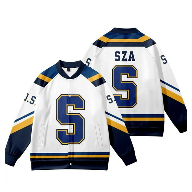 SZA Jersey Sza Merch Baseball Uniform Jacket Long Sleeve Women Men ...