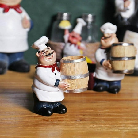 Cartoon Chef Statue Sculpture Cook home decor Restaurant Coffee Art ...