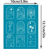 4x5 Inch Clay Stencils Arched Landscape Pattern Silk Screen for Polymer ...