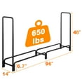 KingSo 8Ft Outdoor Heavy Duty Log Rack, Steel Firewood Holder with ...