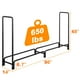 KingSo 8Ft Firewood Rack Outdoor Heavy Duty Log Rack Firewood Storage ...