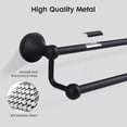 Antique 24 Inch Bathroom Double Towel Bar Matte Black,Towel Racks for ...