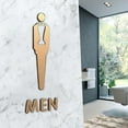 perfk Toilet Sign Bathroom Sign with Self Stick Tape Modern Universal ...
