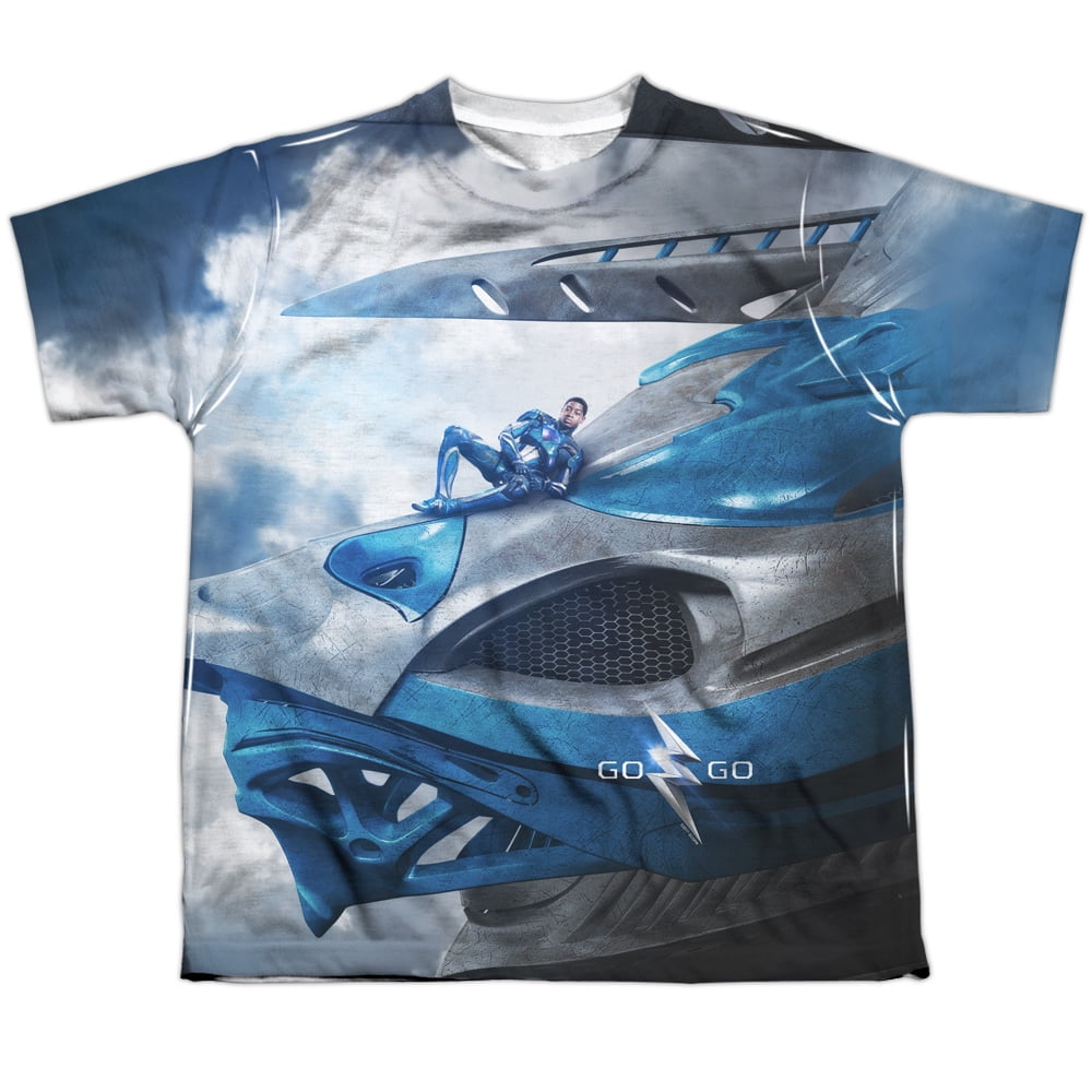 Power Rangers - Blue Zord Poster - Youth Short Sleeve Shirt - Medium ...