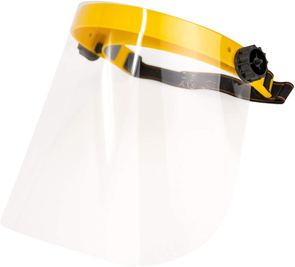 Safe Handler Clear Face Shield, Reusable Facial Protection, Yellow ...