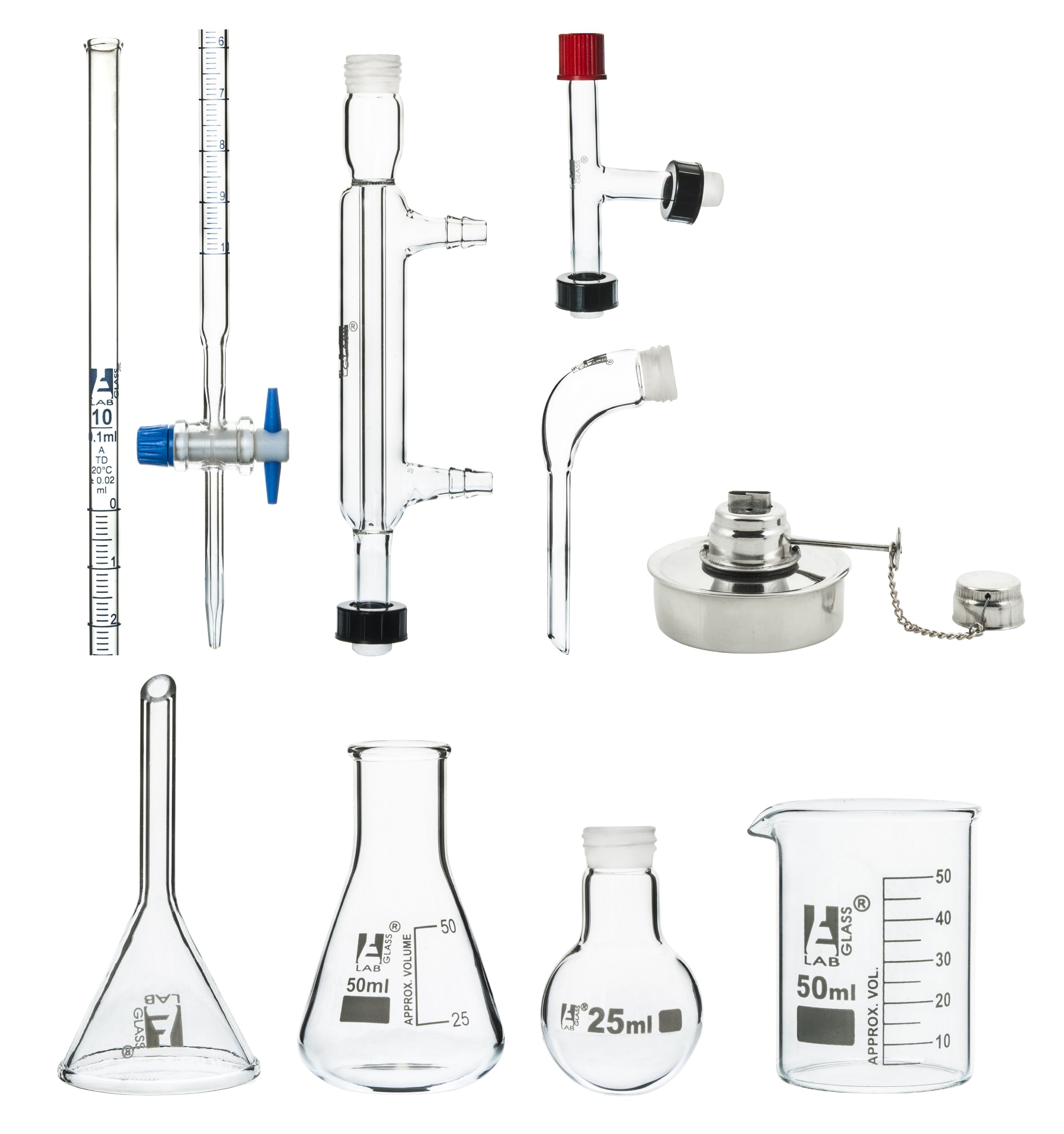 25ml Micro Glass Distillation Kit - 9 Pieces - Eisco Labs - Walmart.com
