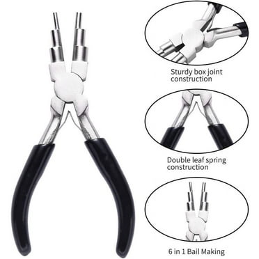 2 Pieces Jewelry Making Tool Including 6 in 1 Jewelry Pliers Wire ...