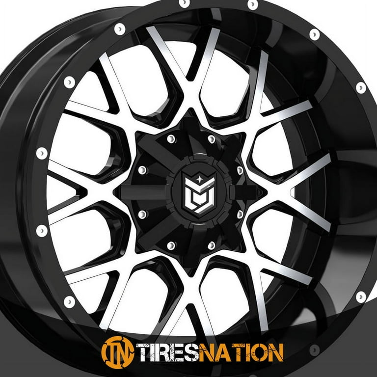 DROPSTARS 645mb 17x9 -12et gloss black mirror machined face chrome d ...