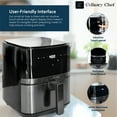 Culinary Chef 5.8-Quart Electric Air Fryer, Adjustable Temperature ...