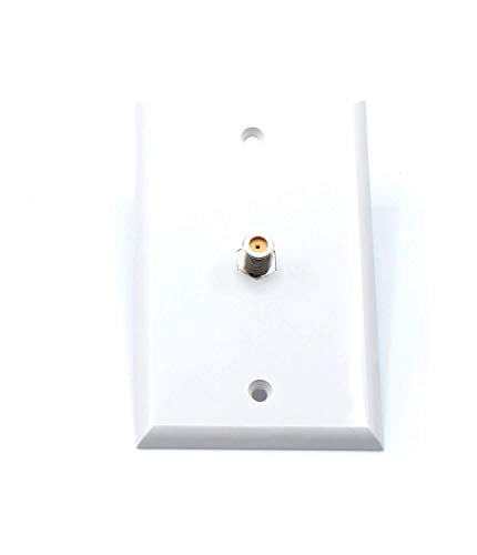 THE CIMPLE CO - Coax Wall Plate - White - F Connector Cable Mount ...