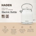 1.7L Electric Water Kettle, AINUO Heritage Stainless Steel Boiler, 360 ...