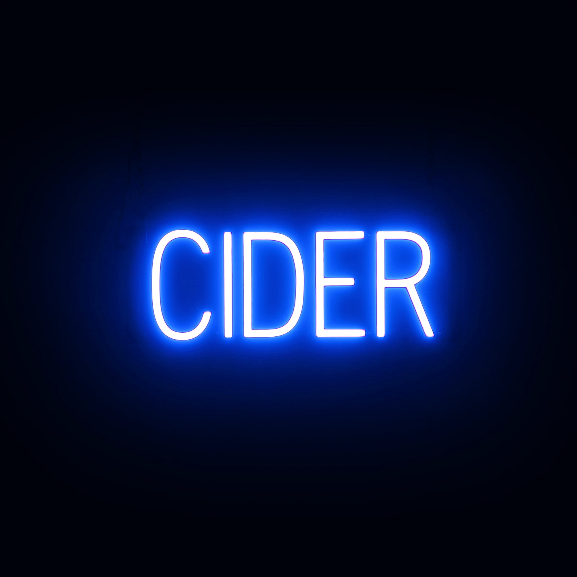 SpellBrite CIDER LED Sign for Business. 17.7" x 6.3" Blue CIDER Sign ...