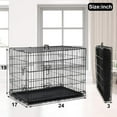 Dkelincs Heavy Duty Sturdy 24 inch Dog Cage with Double-Door, Tray ...