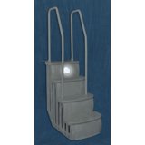 80" iStep Four Step Above Ground Swimming Pool Deck Ladder-Taupe ...