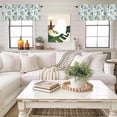Blue White Hydrangea Valance Curtain 1 Panel, Floral Botanical ...