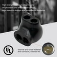 2-Port Single-Sided Insulated Multi Tap Connector, 1/0-14AWG Black ...