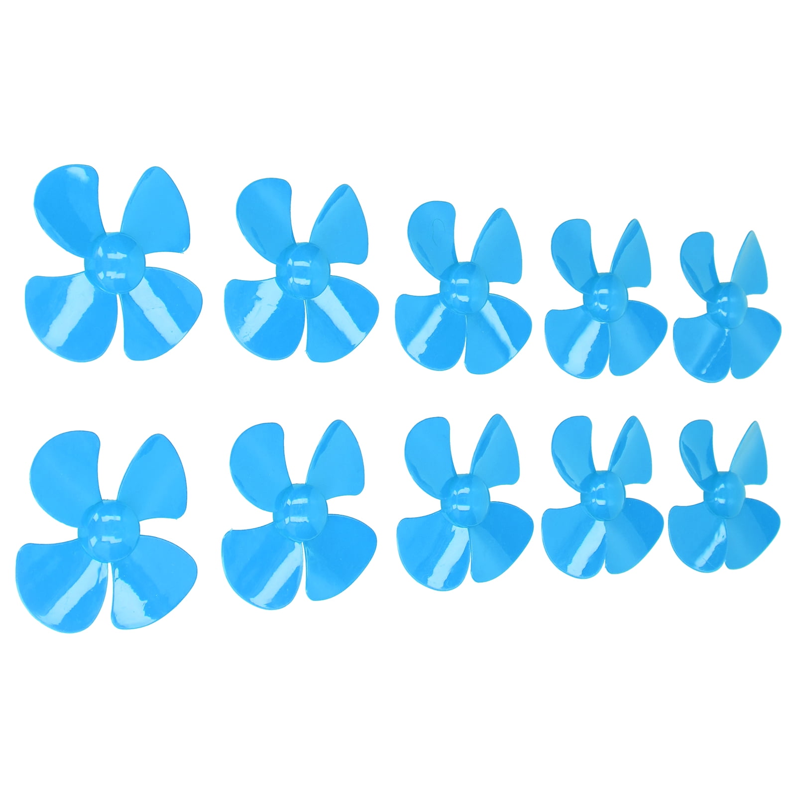 10 Pcs Hélice Plastique 4 Pales Ventilateur Feuilles Vent Fort 40mm DIY ...
