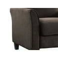 Lifestyle Solutions Alexa Loveseat with Curved Arms, Coffee Fabric ...