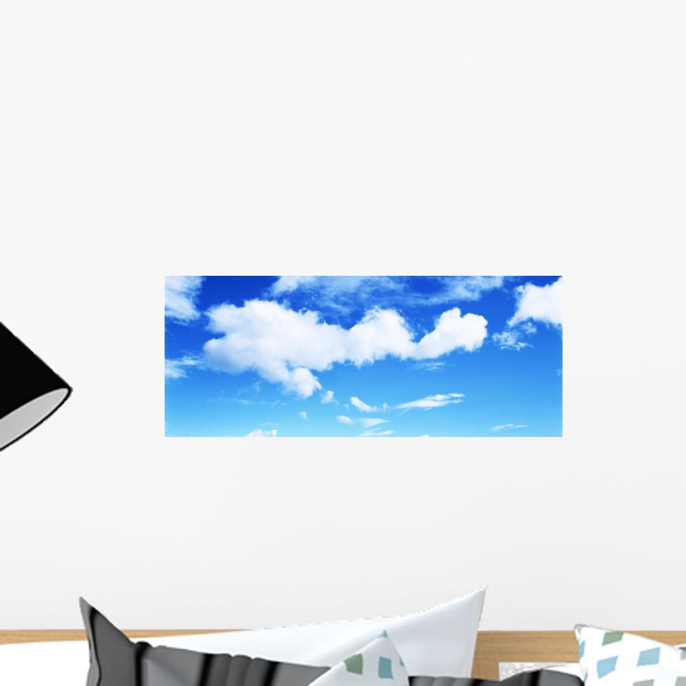 Blue Sky Wall Mural by Wallmonkeys Peel and Stick Graphic (18 in W x 7 ...