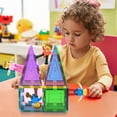PicassoTiles 4 PC Family Character Magnetic Tiles Set for Toddler Play ...