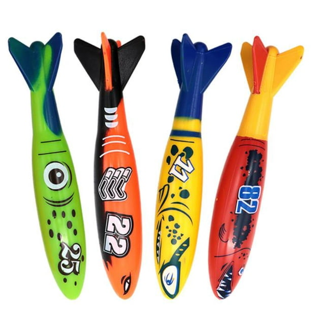 4 Pcs Underwater Diving Torpedo Bandits, Swimming Pool Toy, Fun Water ...