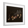 Stupell Industries Iconic Furrowship Of Ring Cats Gray Framed Print ...