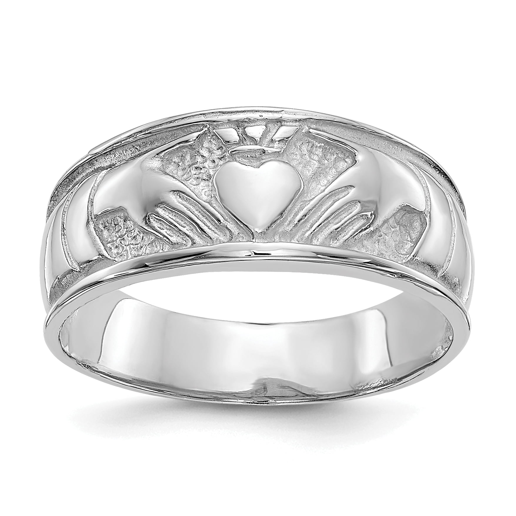 14K White Gold Ladies Claddagh Ring | Walmart Canada