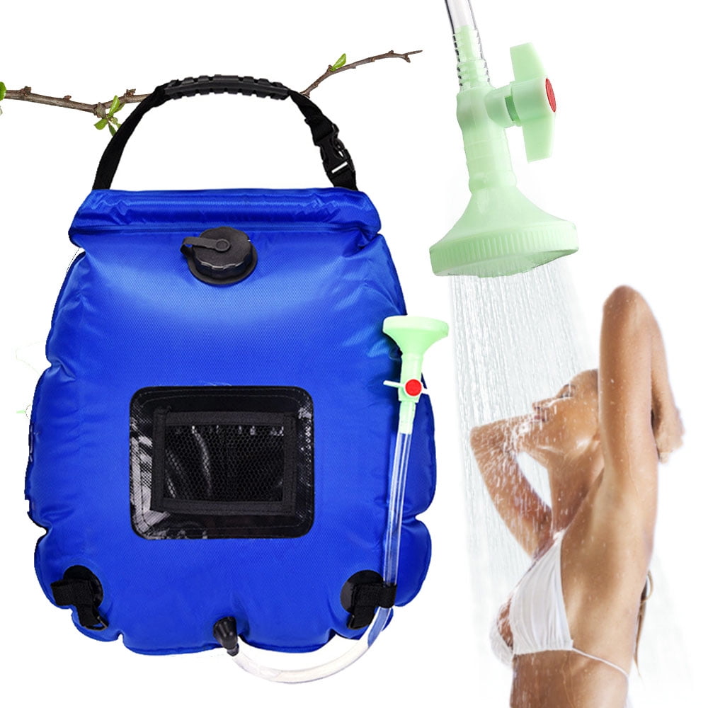 INT 20L Camping Shower Bag Solar Heating Portable Folding for Hiking ...