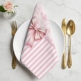 Cloth Napkins Set of 6 Pink Bow Tie Cocktail Napkins Knot Floral ...