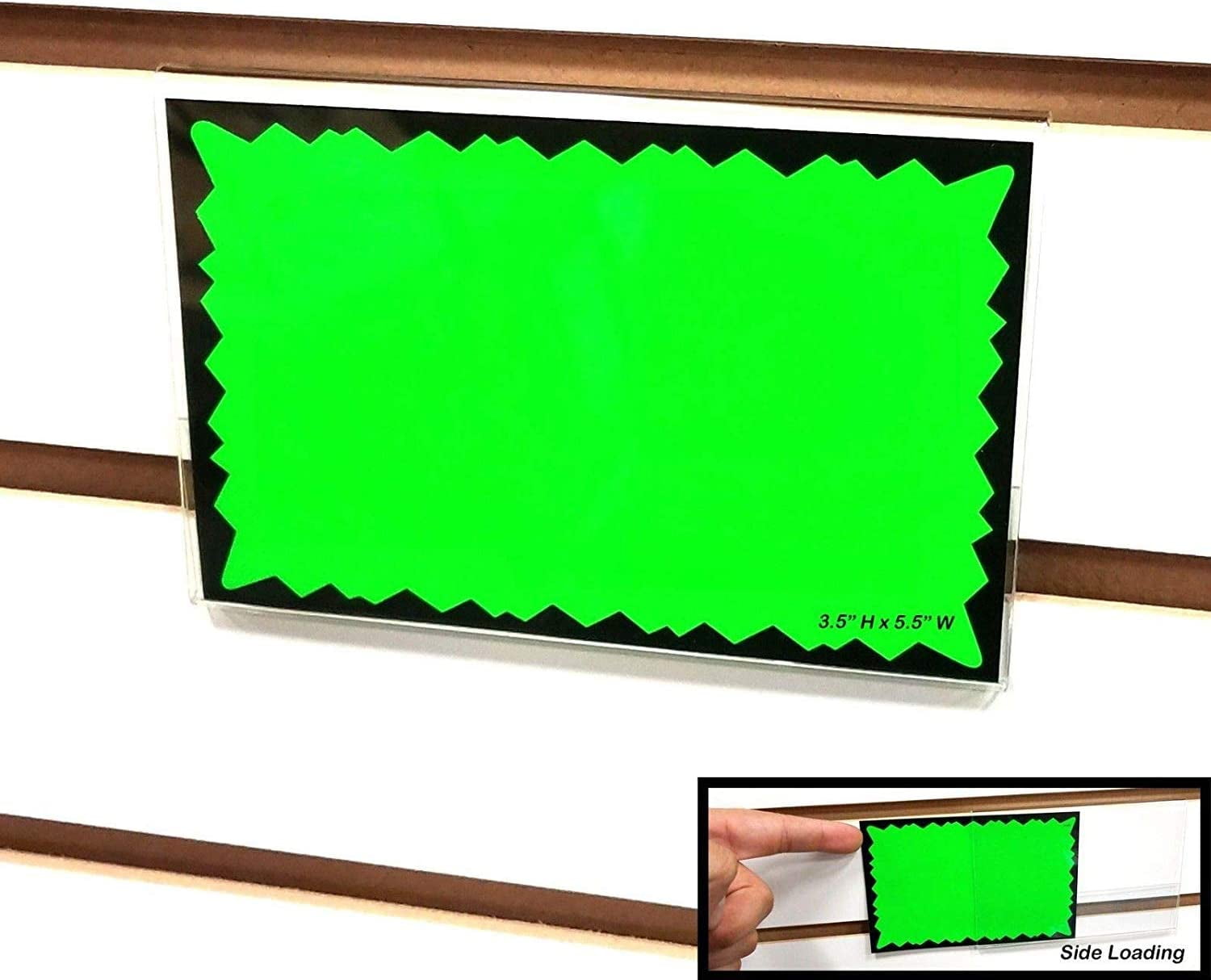 Slatwall Acrylic Sign Holder, Horizontal Landscape Orientation, 3.5" H ...