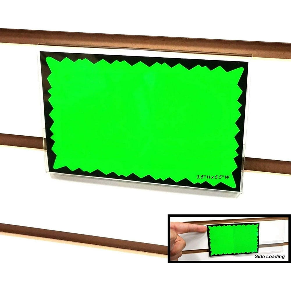 Slatwall Acrylic Sign Holder, Horizontal Landscape Orientation, 3.5" H ...