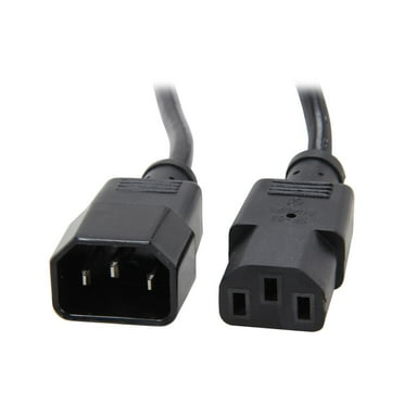StarTech.com 3 ft 14AWG Computer Power Cord Extension - C14 to C13 ...