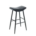 Tufted Upholstered Counter Height Bar Stools Without Back, Metal Legs ...