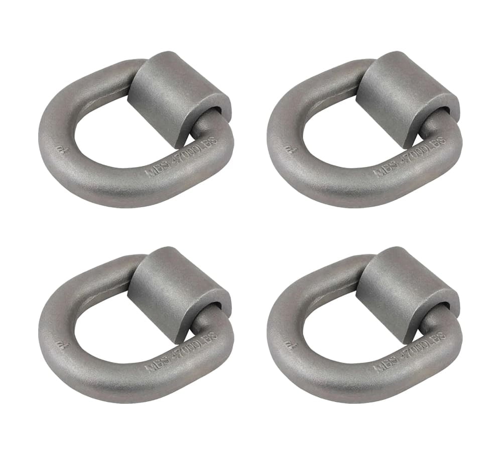 (4 Pack) 1" Heavy Duty Weld-On Forged D Ring 47,000 Lbs - Walmart.com
