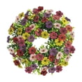 13.78in Spring Summer Artificial Wreath, Elegant Floral Door Hanging ...