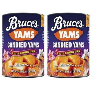Bruce's Yams, Ready to Eat Cut Sweet Potatoes in Syrup, 15oz Can, Pack ...