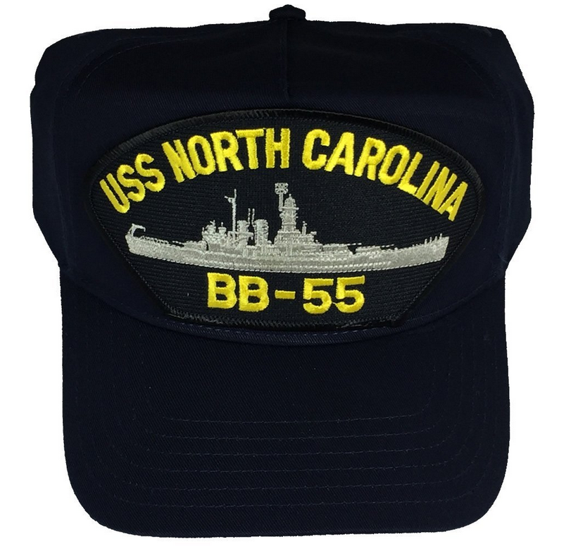 USS NORTH CAROLINA BB-55 HAT CAP USN NAVY NIBK WILMINGTON BATTLESHIP ...