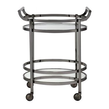 Stylish Serving Cart, Clear Glass & Chrome Silver - Walmart.com
