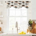 Bohemian Tie Up Valance Curtains Orange Navy Blue Color Block ...