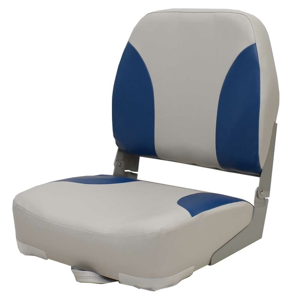 Boat Folding Fishing Seat 75102GB | 20 x 18 x 16 Inch Gray Blue ...
