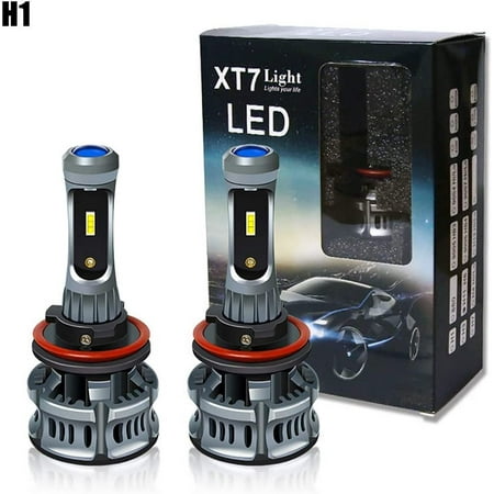 H1 LED Headlight Bulbs Conversion Kit, 60W 7200lm 6500K Cool White ...