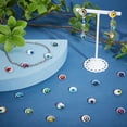 100Pcs Glass Cabochons Flat Round with Eye Mixed Color 9.5x3mm ...