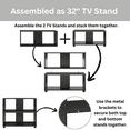 Mainstays Expandable Side by Side or Stacking TV Stand for TVs up to 70 ...