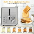WHALL 2 Slice Toaster - Stainless Steel Toaster with Wide Slot, 6 Shade ...