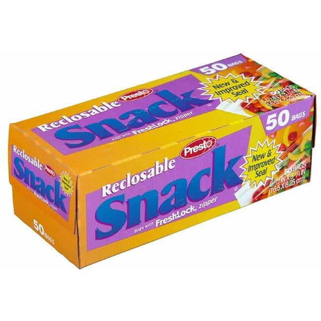Presto Products 426617916 GKL001070-13 Reclosable Snack Bags, 50 Count ...