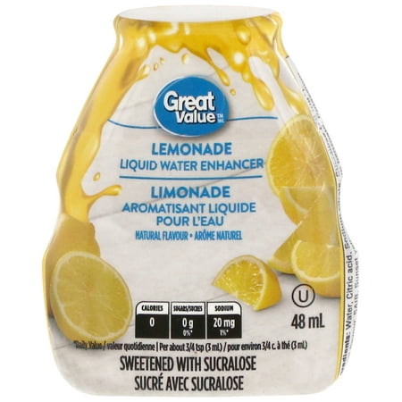 Great Value Lemonade Liquid Water Enhancer, 48 mL, 24 Servings ...